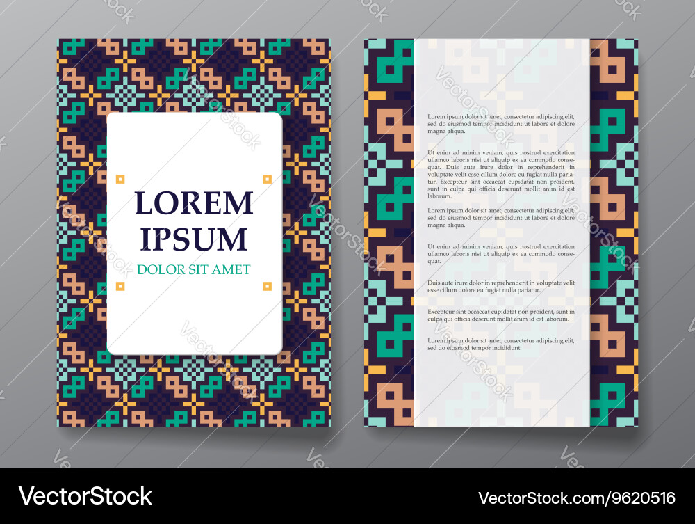 Cover brochure design arabic traditional Vector Image