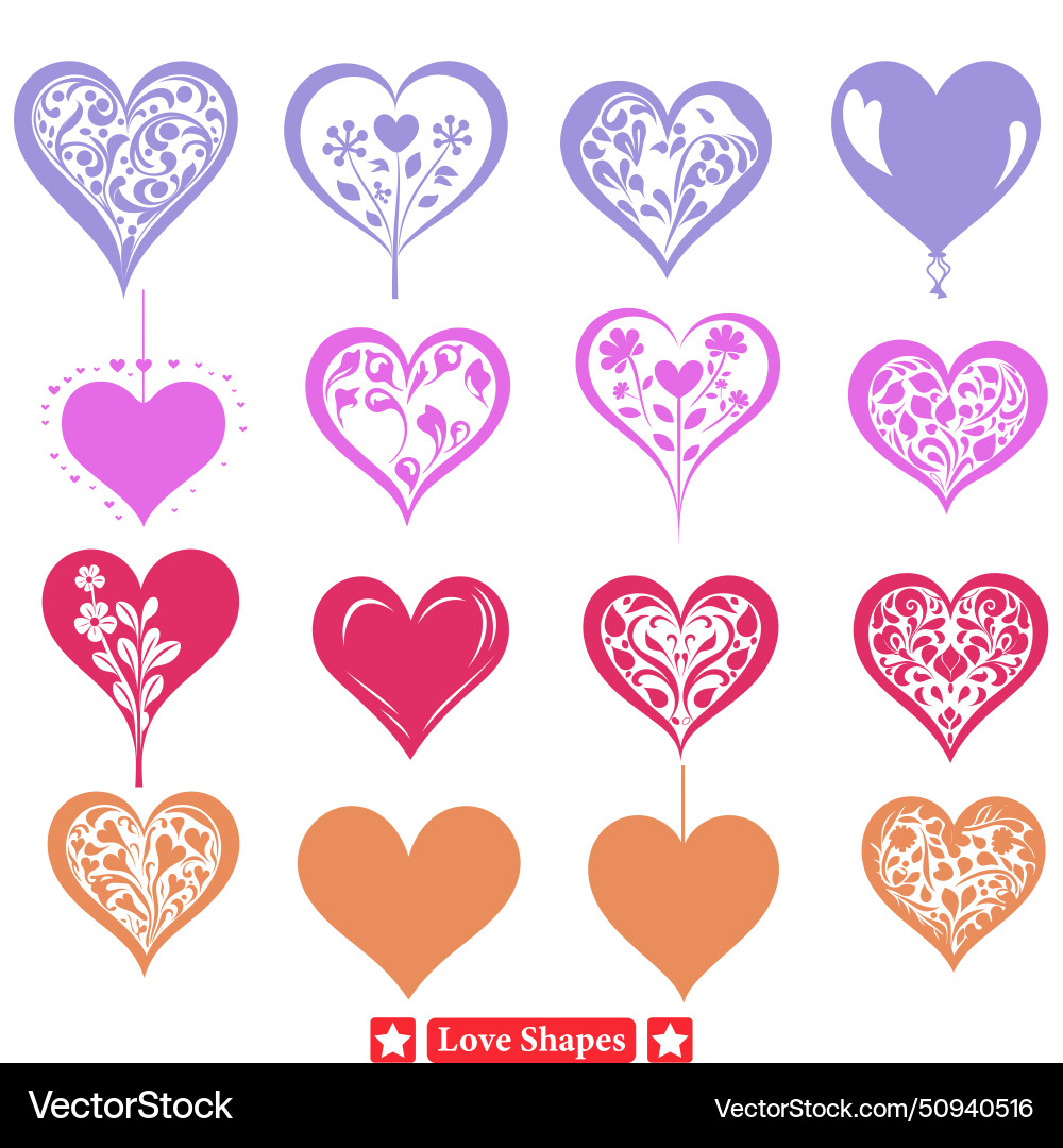 Divine romance silhouettes heavenly love shapes Vector Image