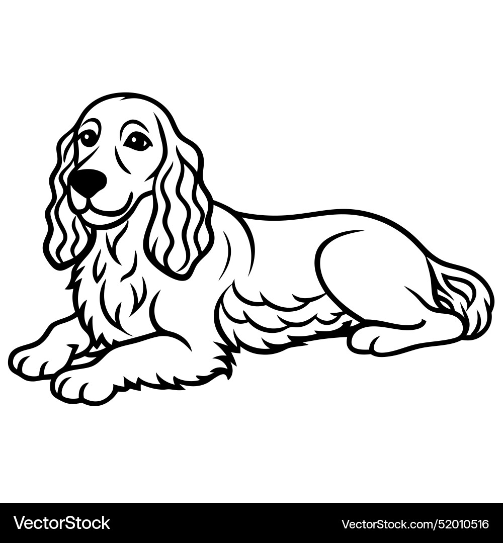 English setter dog flies icon Royalty Free Vector Image