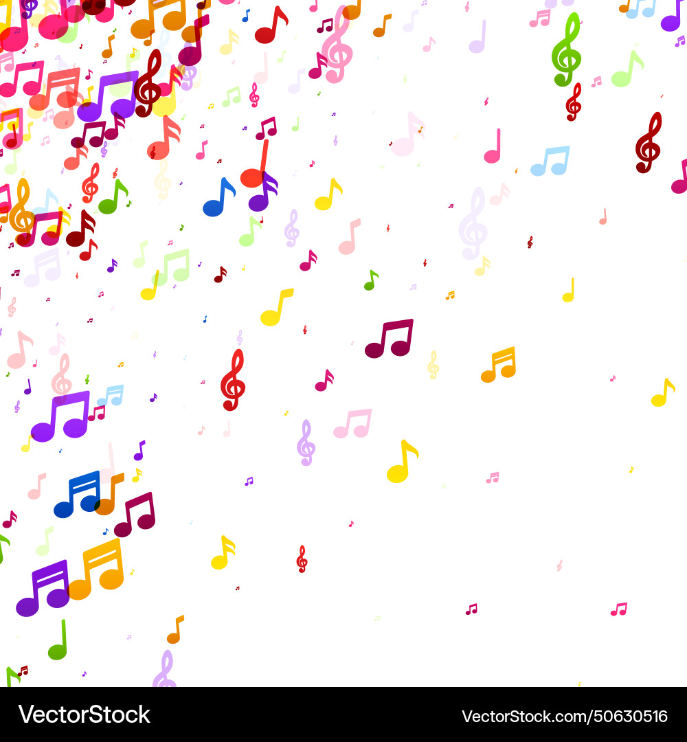 Floating music notes confetti Royalty Free Vector Image