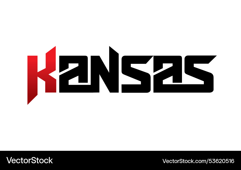 Kansas typography design Royalty Free Vector Image