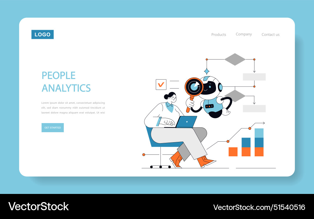 People analytics concept hr Royalty Free Vector Image