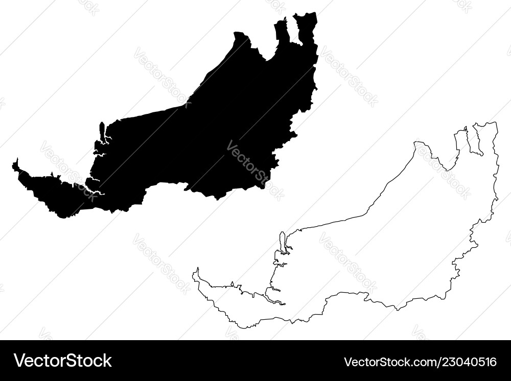 Sarawak map Royalty Free Vector Image - VectorStock