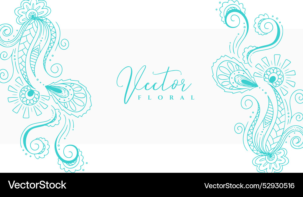 Traditional indian floral art background Vector Image