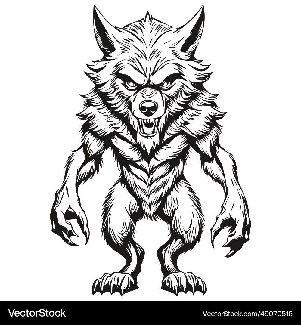 Transparent halloween image of a shapeshifting Vector Image