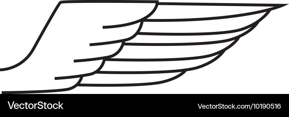 Wing freedom symbol icon graphic Royalty Free Vector Image