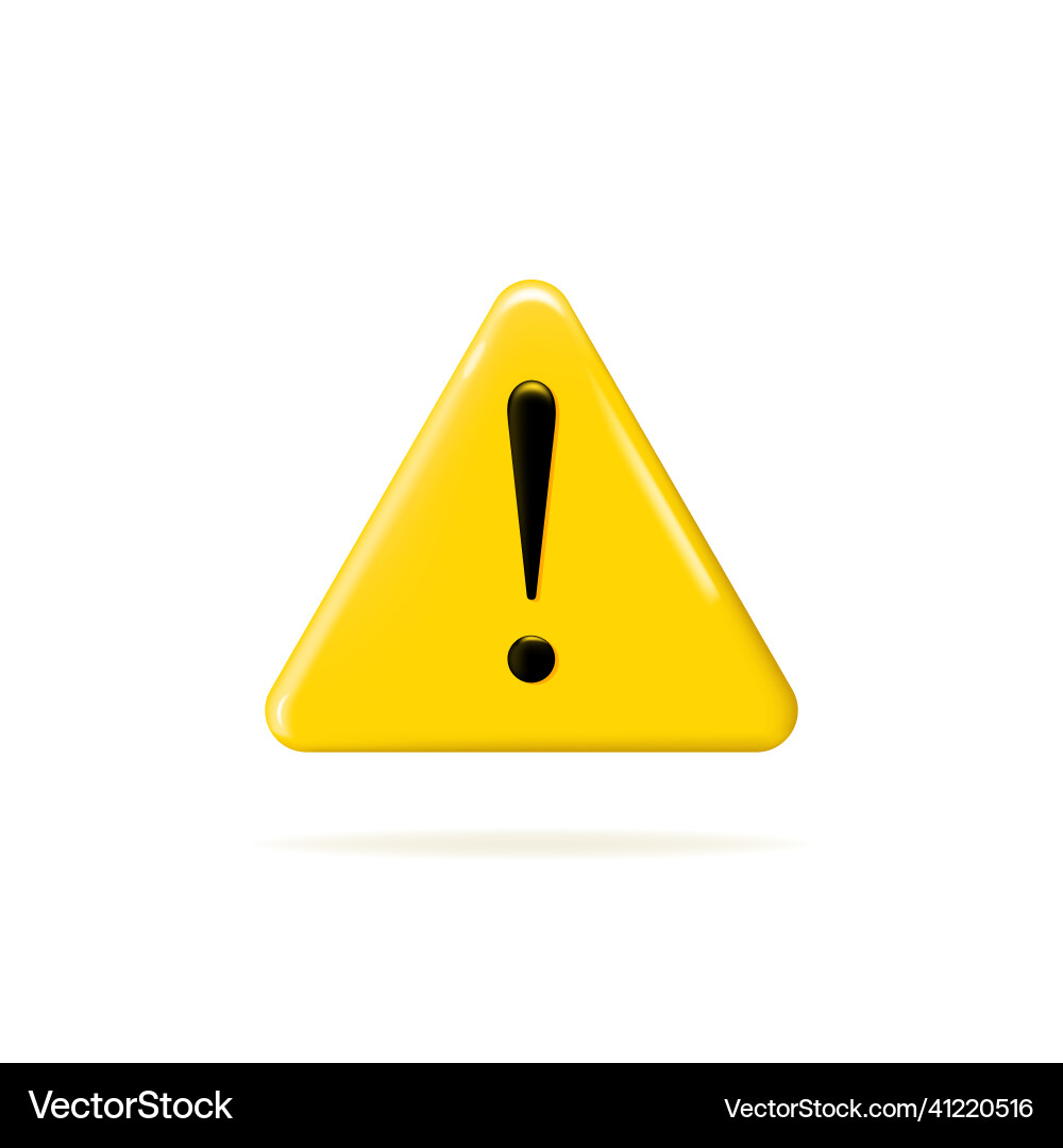 Yellow triangular exclamation mark Royalty Free Vector Image