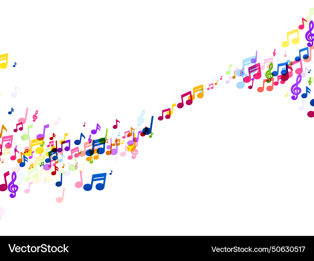 Abstract colorful music wave Royalty Free Vector Image