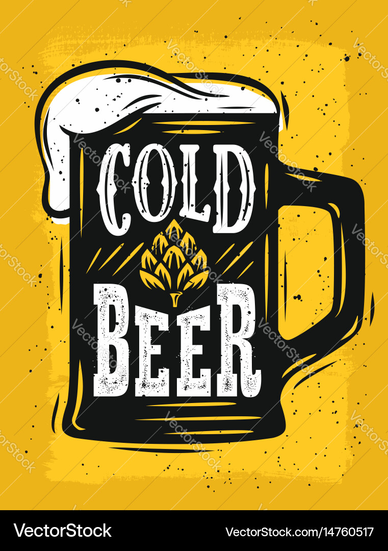 Beer mug Royalty Free Vector Image - VectorStock