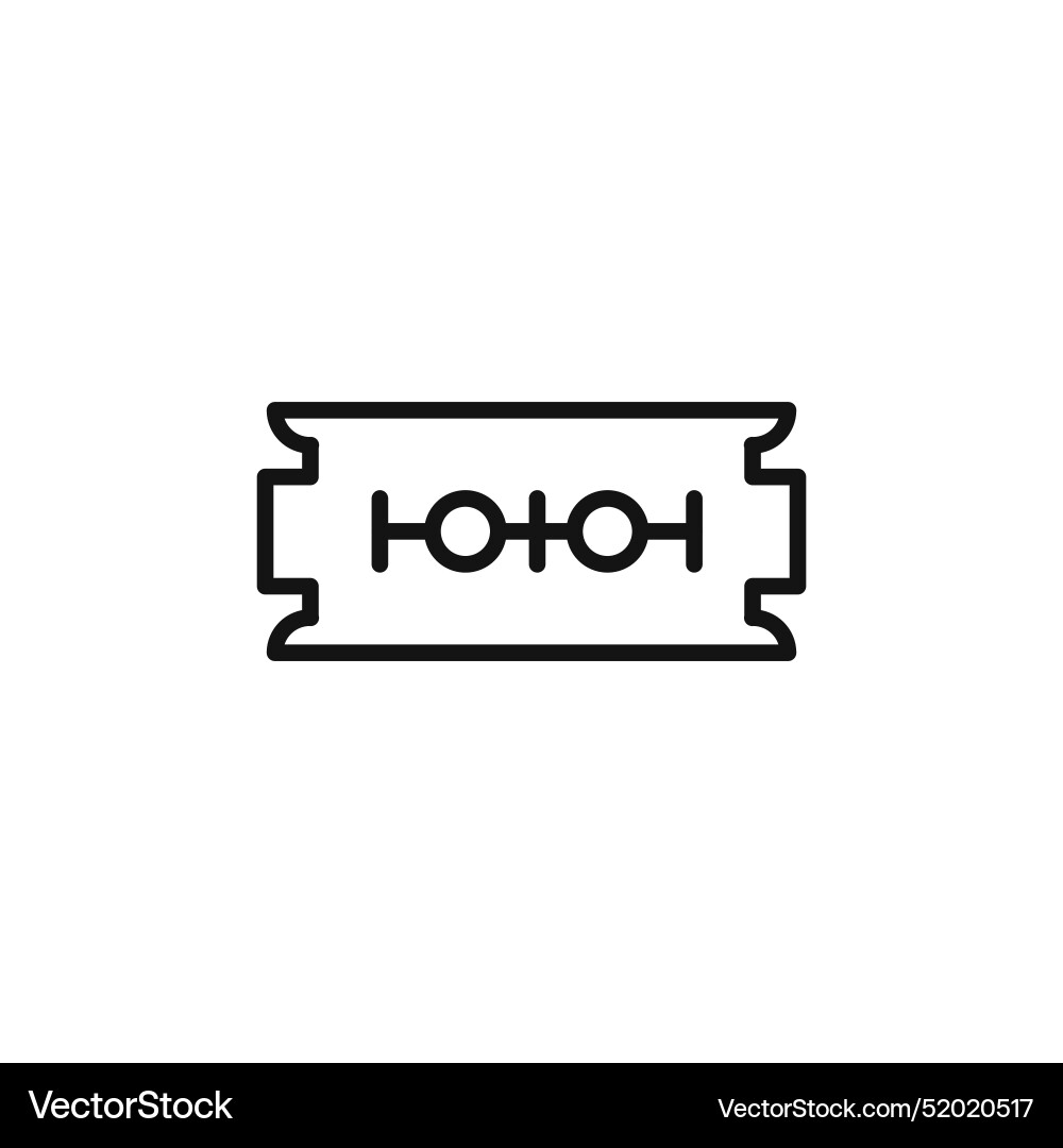 Blade razor icon outline collection in black Vector Image