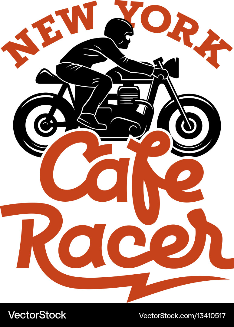 Cafe racer 004 Royalty Free Vector Image - VectorStock