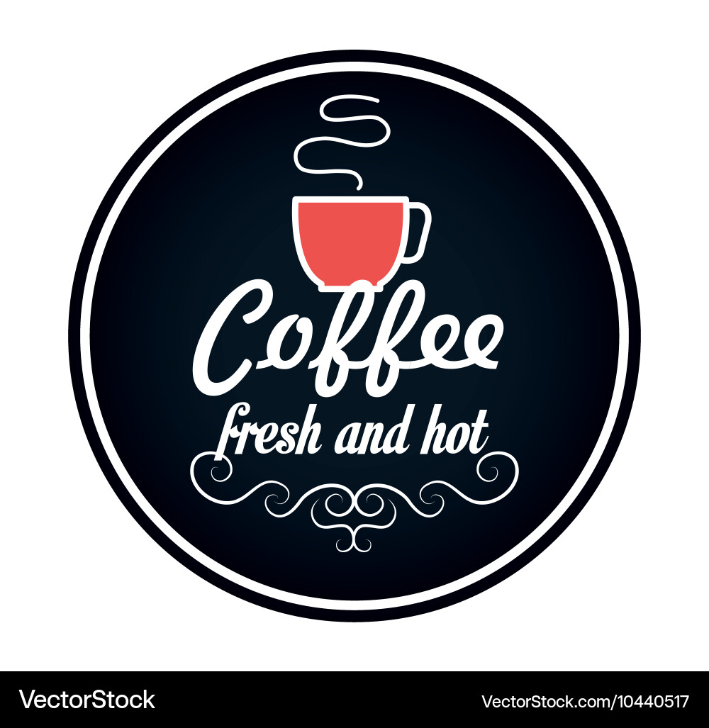 Delicious coffee drink menu icon Royalty Free Vector Image