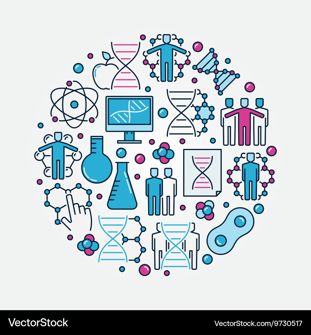 Dna and genetics Royalty Free Vector Image - VectorStock