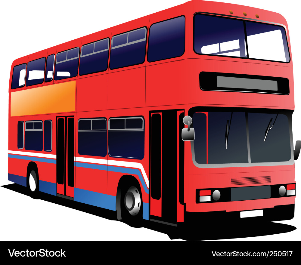 Double decker Royalty Free Vector Image - VectorStock