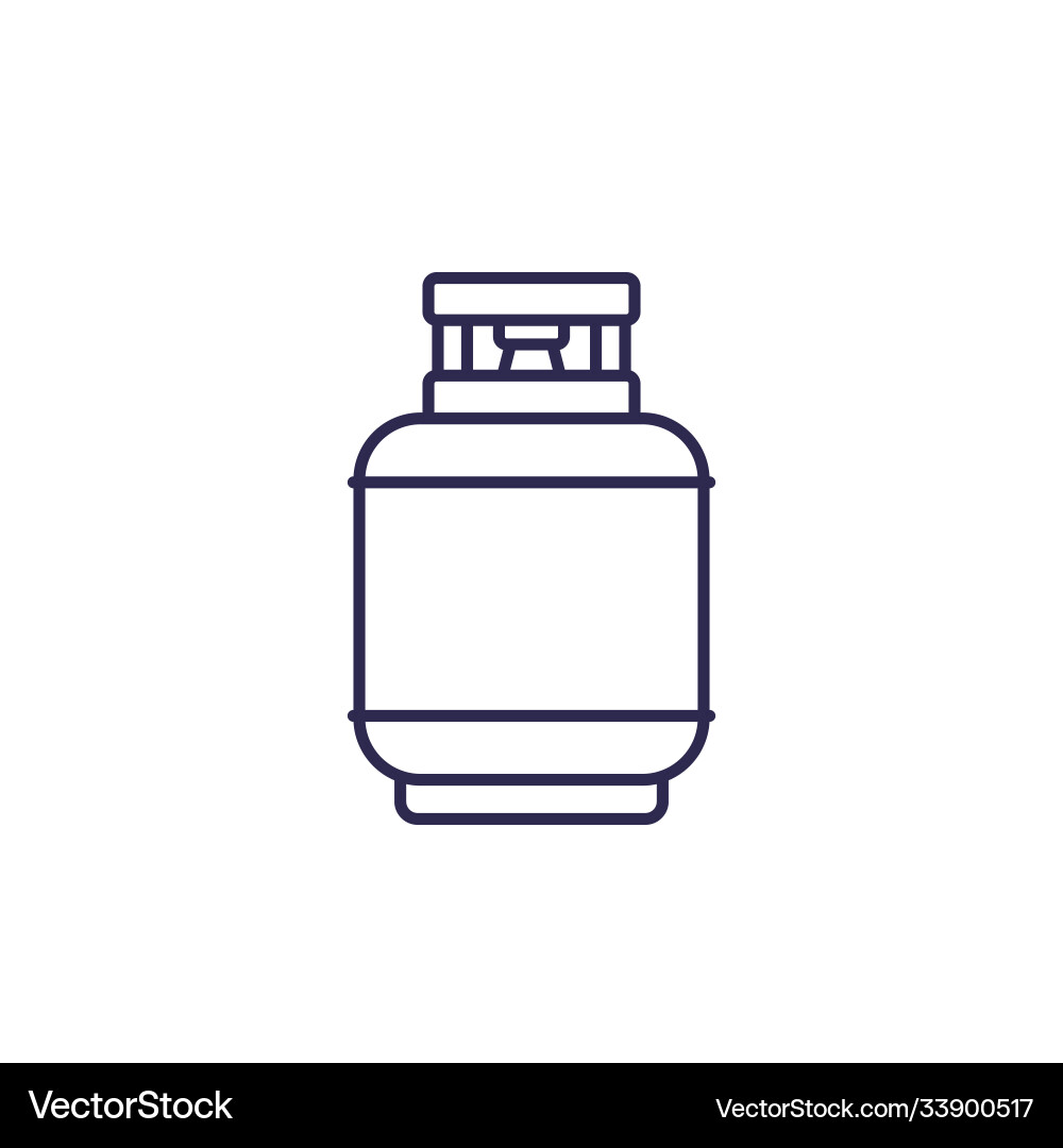 Gas lpg tank icon on white line Royalty Free Vector Image