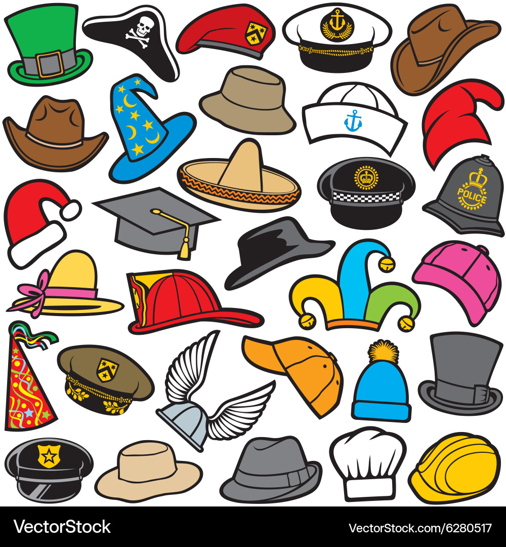 Hat pattern seamless Royalty Free Vector Image