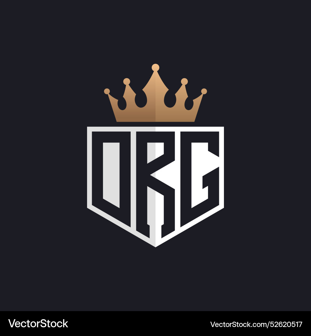 Luxury drg logo with crown elegant initials Vector Image