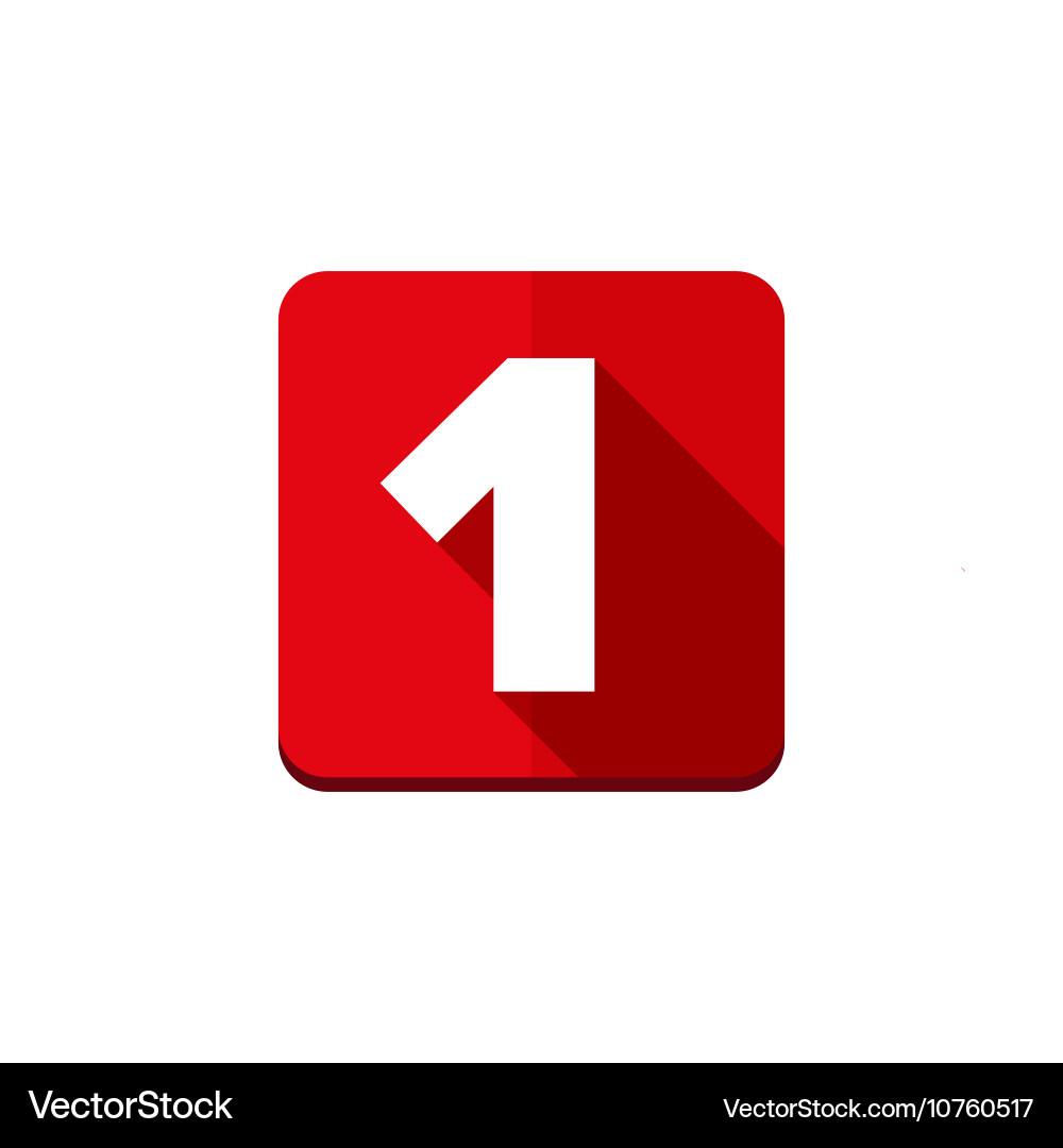 Number one button Royalty Free Vector Image - VectorStock