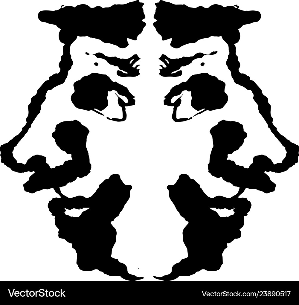 Rorschach inkblot test random Royalty Free Vector Image