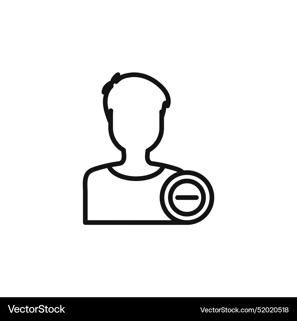 Block user icon outline collection in black Vector Image