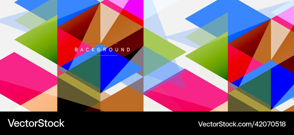 Color triangles composition geometric abstract Vector Image