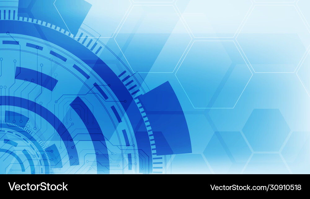 Hexagon technology background Royalty Free Vector Image
