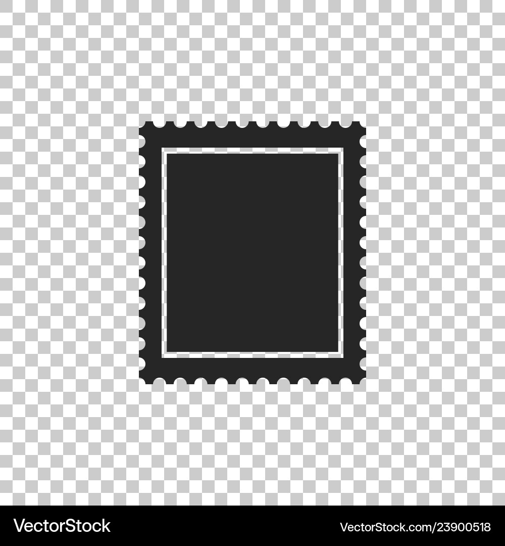 Postal stamp icon on transparent background Vector Image