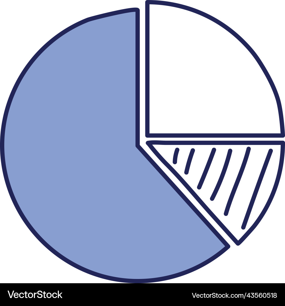 Purple pie chart Royalty Free Vector Image - VectorStock