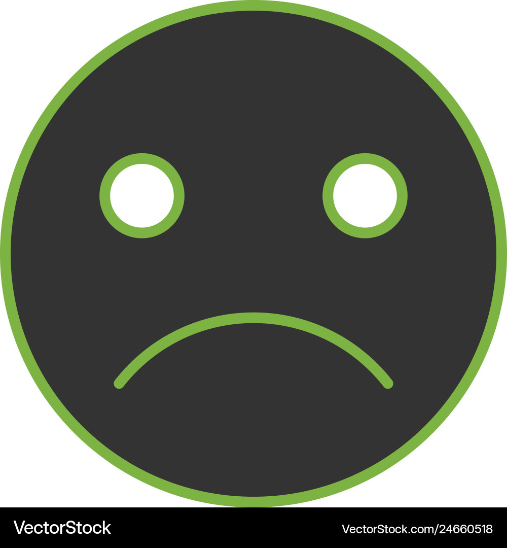 Sad emoji icon Royalty Free Vector Image - VectorStock