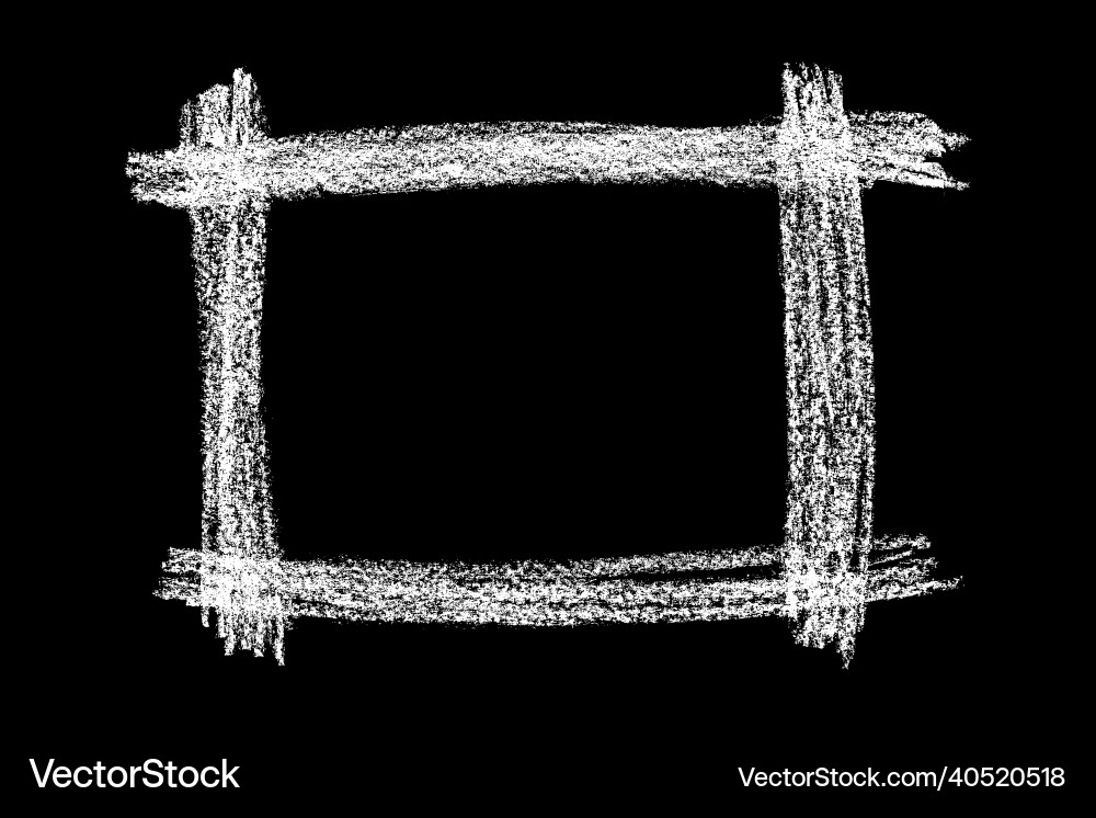 Scribble hand drawn stain in chalk Royalty Free Vector Image