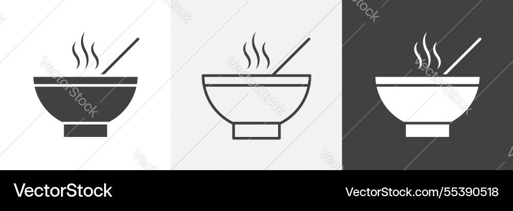 Soup icons graphics pack Royalty Free Vector Image