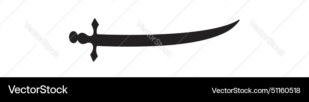 Sword silhouette Royalty Free Vector Image - VectorStock