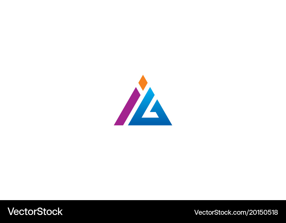 Triangle abstract company logo Royalty Free Vector Image