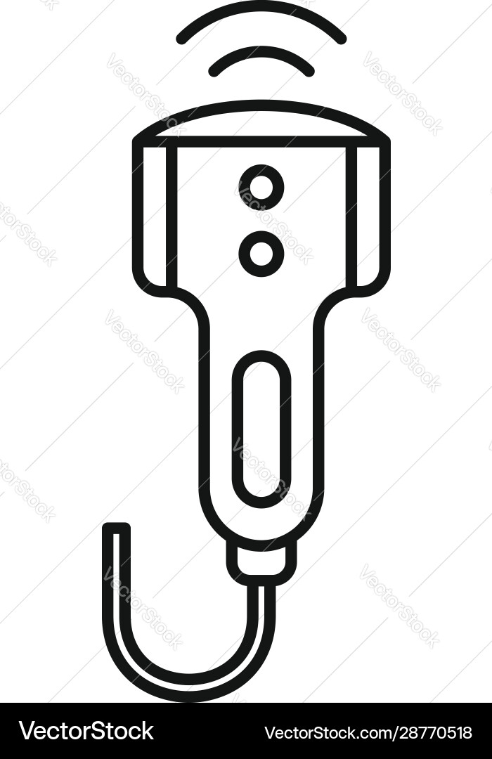 Ultrasonic equipment icon outline style Royalty Free Vector