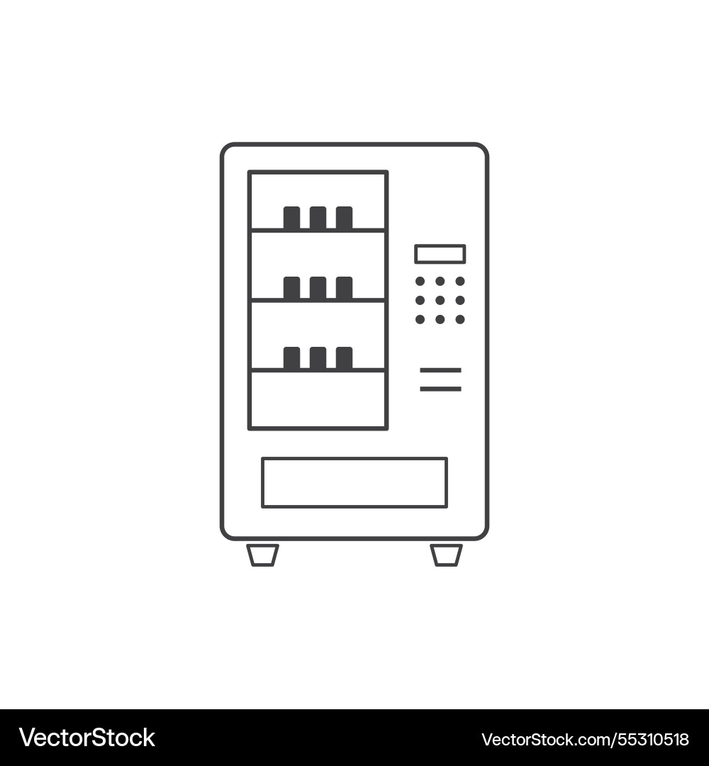 Vending machine shelves Royalty Free Vector Image