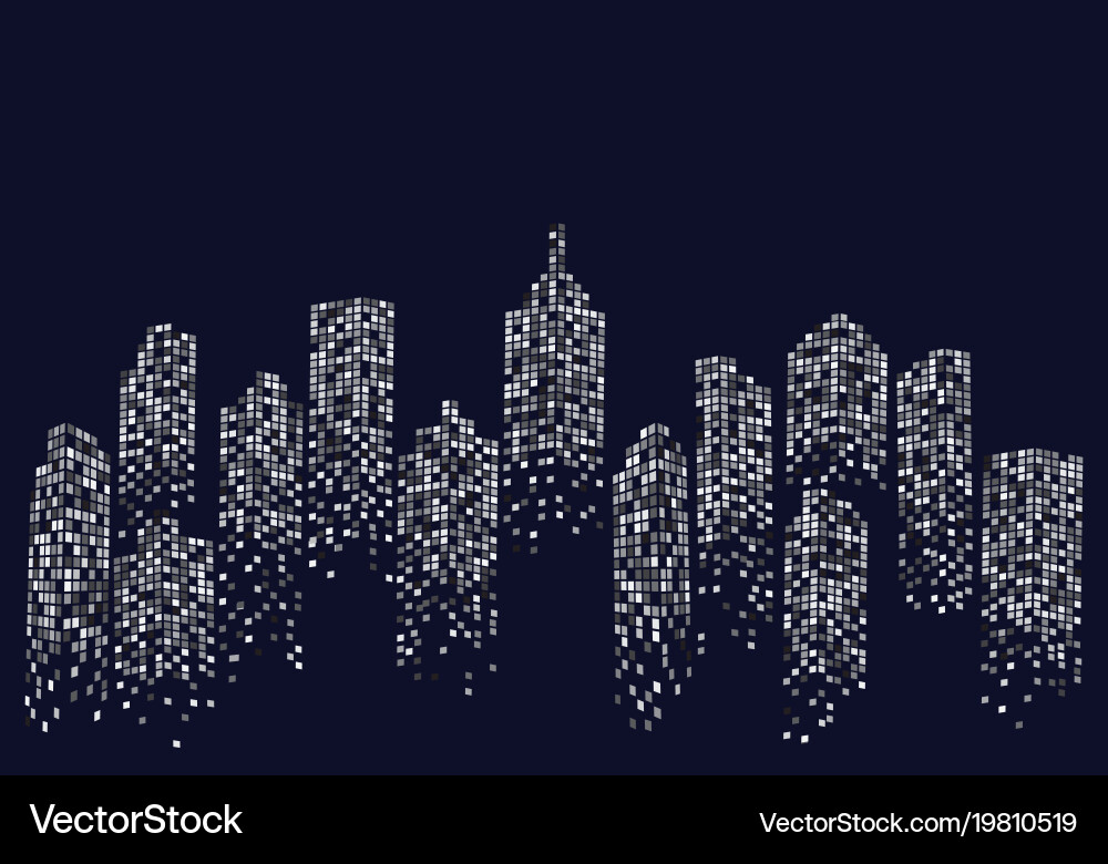 City skyline Royalty Free Vector Image - VectorStock