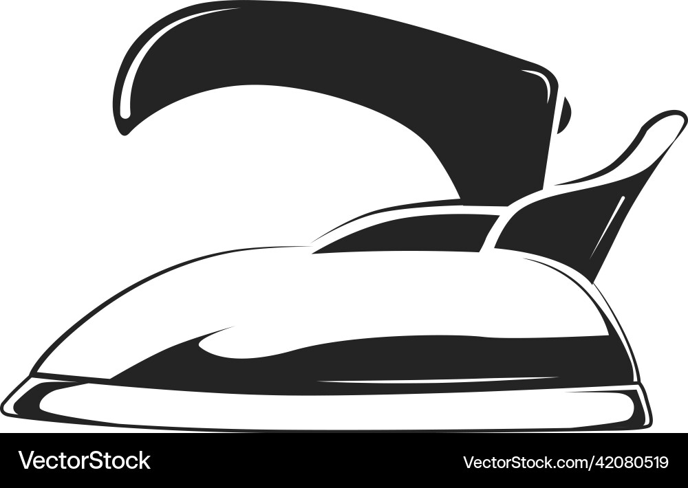 Clothes iron icon fabric smoothing tool symbol Vector Image