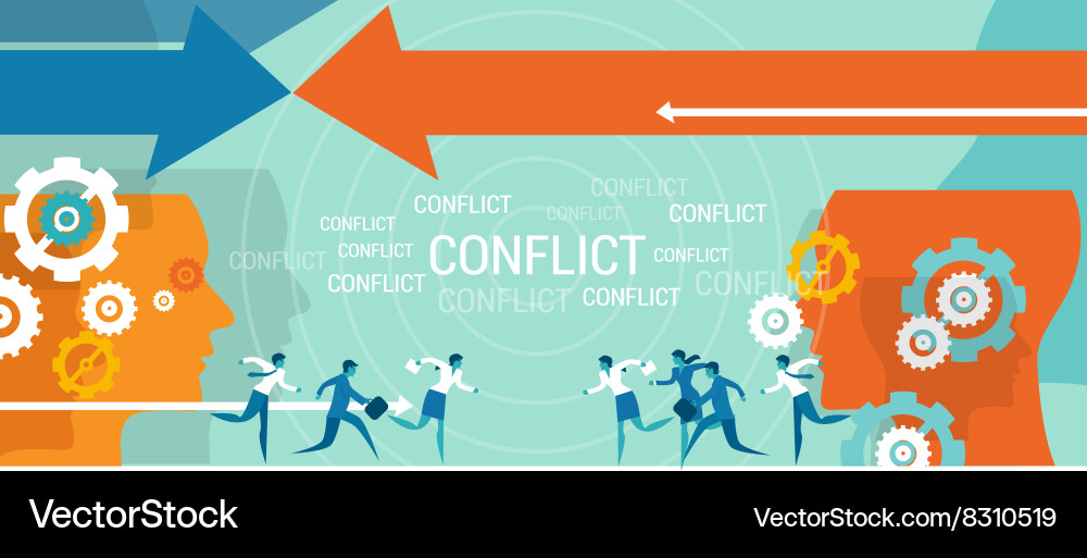 Conflict Resolution Business Solutions Royalty Free Vector