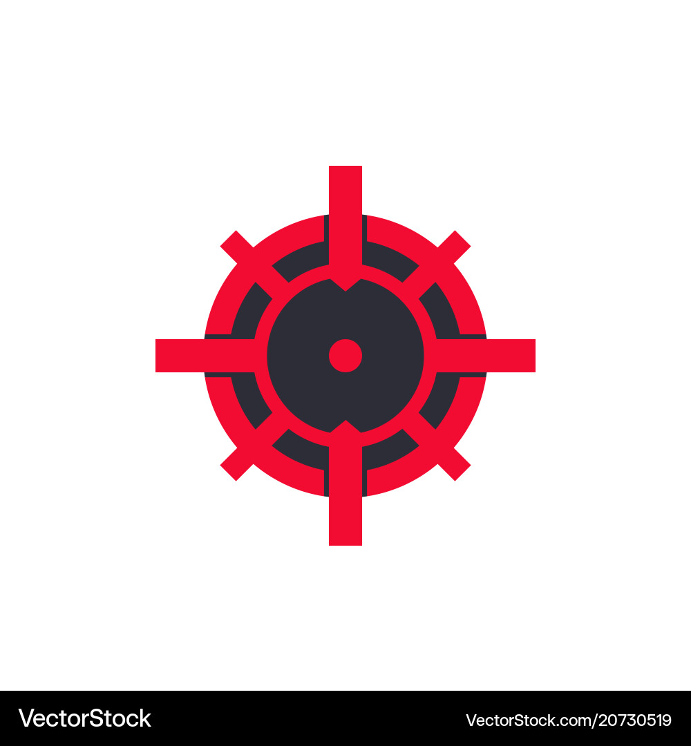 Crosshair logo Royalty Free Vector Image - VectorStock