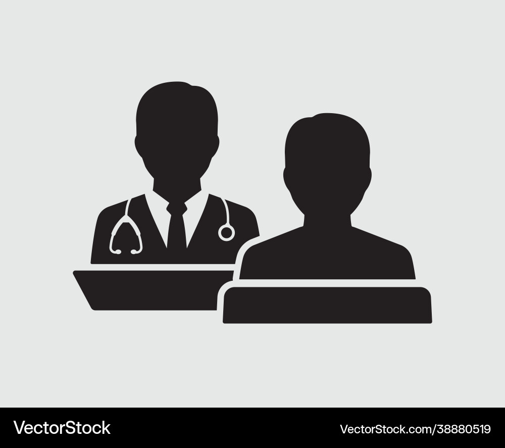 Doctor and patient icon Royalty Free Vector Image