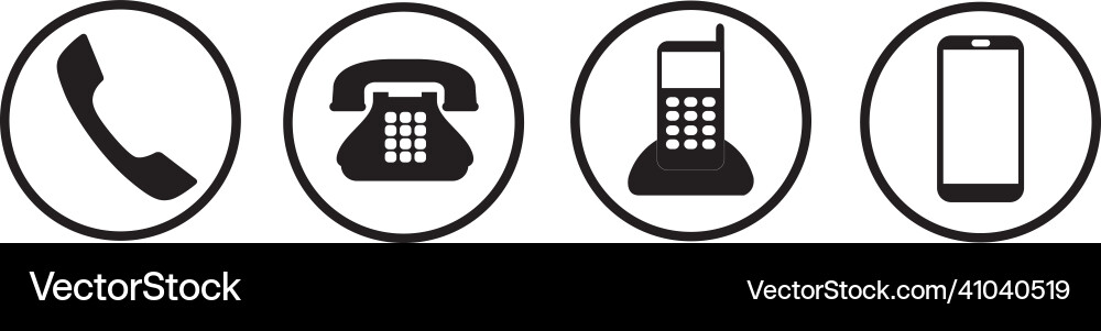 Phone icon collection Royalty Free Vector Image