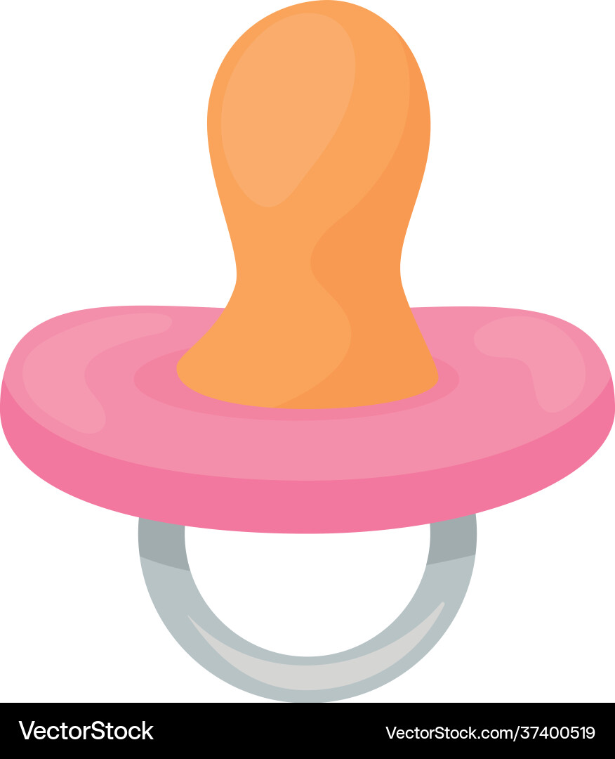 Pink baby pacifier Royalty Free Vector Image - VectorStock