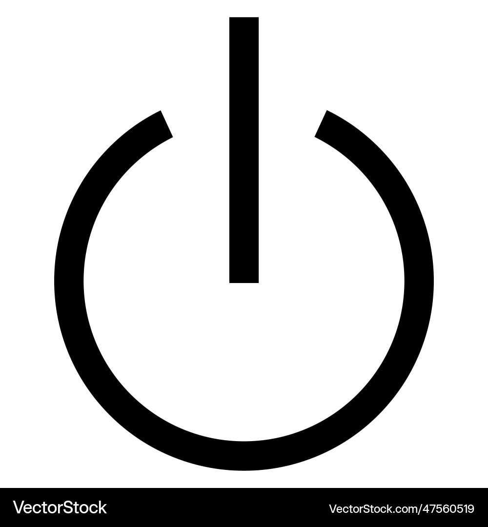 Stand-by symbol sign isolate on white background Vector Image