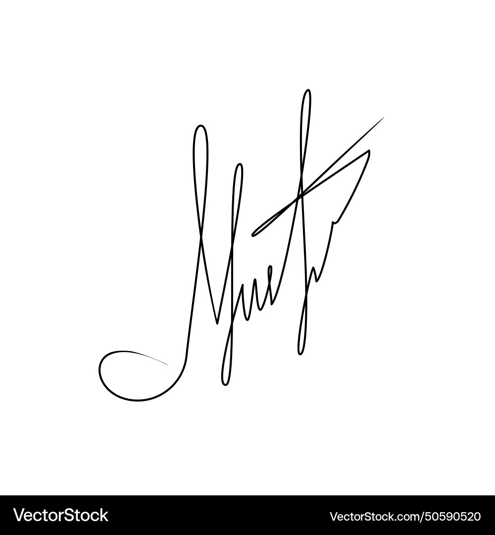 Business signature Royalty Free Vector Image - VectorStock