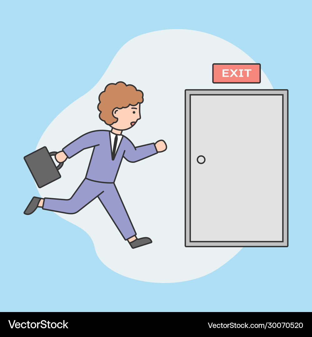 Businessman working day concept young Royalty Free Vector