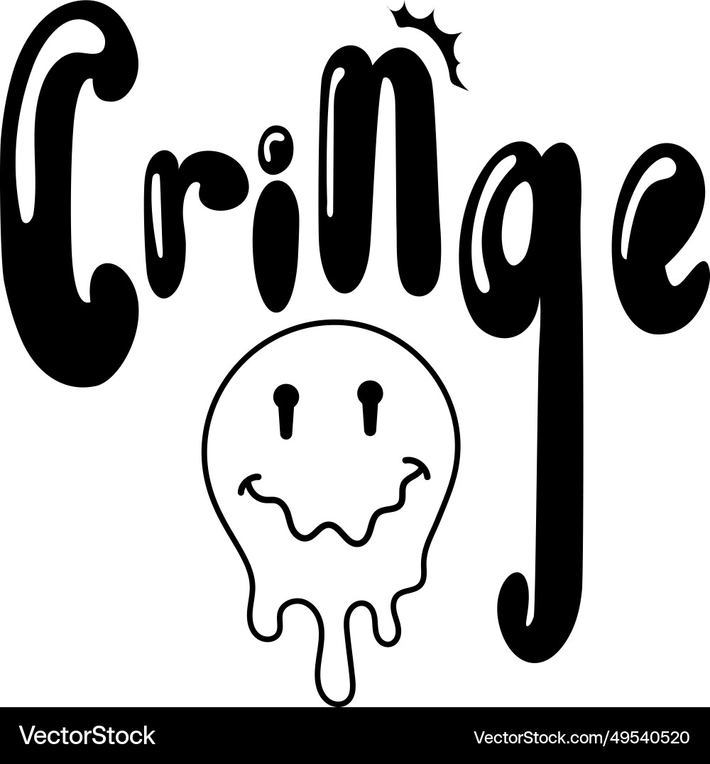 Cringe word Royalty Free Vector Image - VectorStock