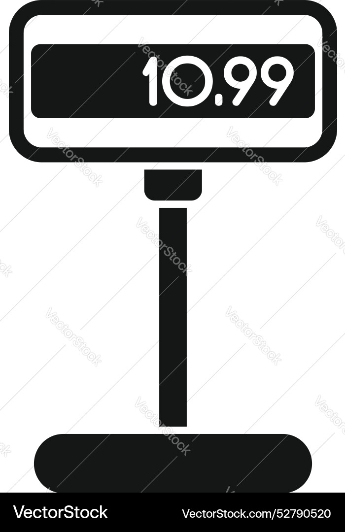 Electronic price tag displaying icon Royalty Free Vector