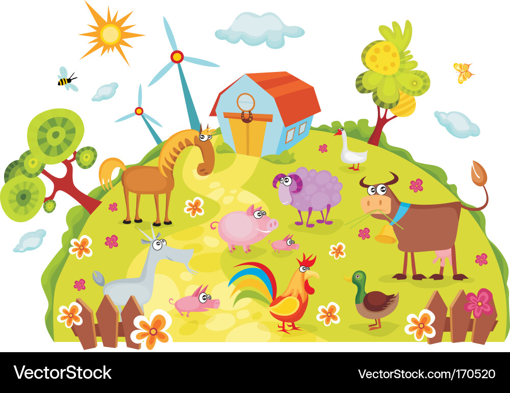 Farm Animals Coloring Vector Images (over 41,000)