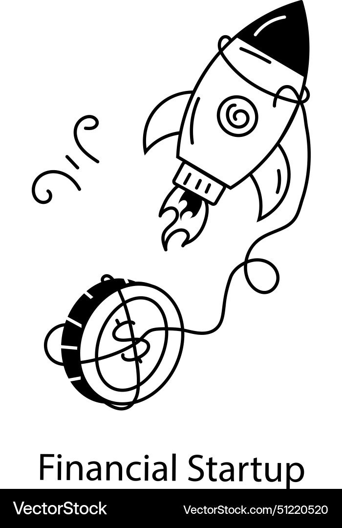 Financial startup Royalty Free Vector Image - VectorStock