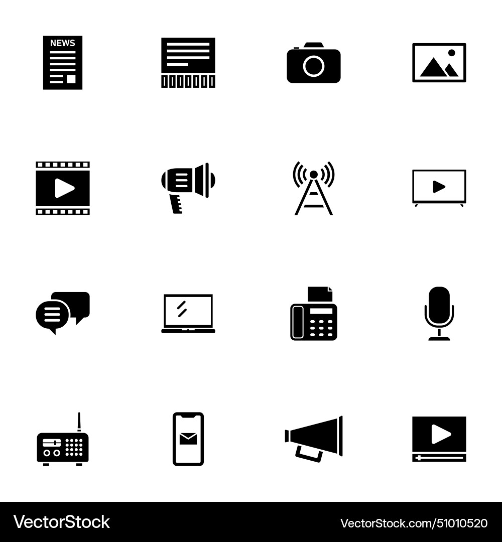 Media icon - expand to any size change Royalty Free Vector